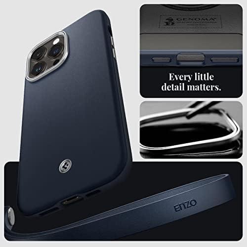 ケース iPhone用 Enzo レザー iPhone用 14 Pro Max Case 2022 - Slate, Magnetic, L ...