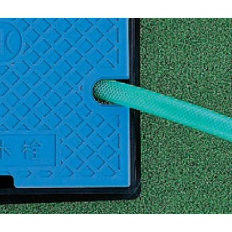 SANEI 散水栓ボックス ホースをつないだままフタができる 床面用 底板なし 青 R81-9-B 最大91％オフ！