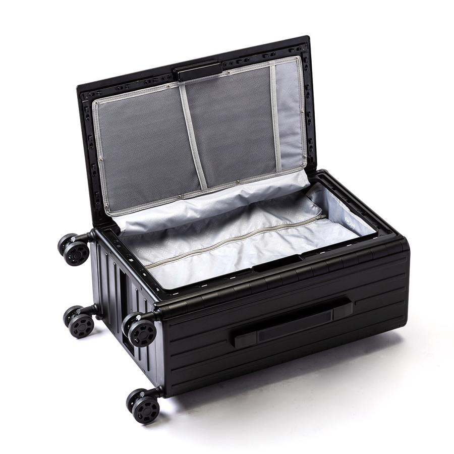 FLAT &.FLAT アンドフラット 折りたためる スーツケース キャリーケース 35L TSAロック搭載 機内持ち込み トラベル FL14-4-00001 : Double Edge ...