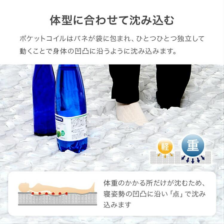 マットレス シングル ポケットコイル 極厚 ベッドマット 厚み20cm 高さ20cm 寝具 マット 単品 のみ ベットマット 幅97cm 97×195 ベッド用 : サムライ家具 - 通販 ...