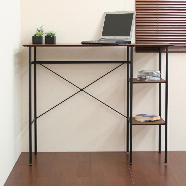 【最大全額0円★当選確率2分の1★6/5限定！】カウンターテーブル 収納 テーブル バーテーブル ハイテーブル 机 ラック付き パソコンデスク カウンター 高め 北欧 棚付き アンティーク ...