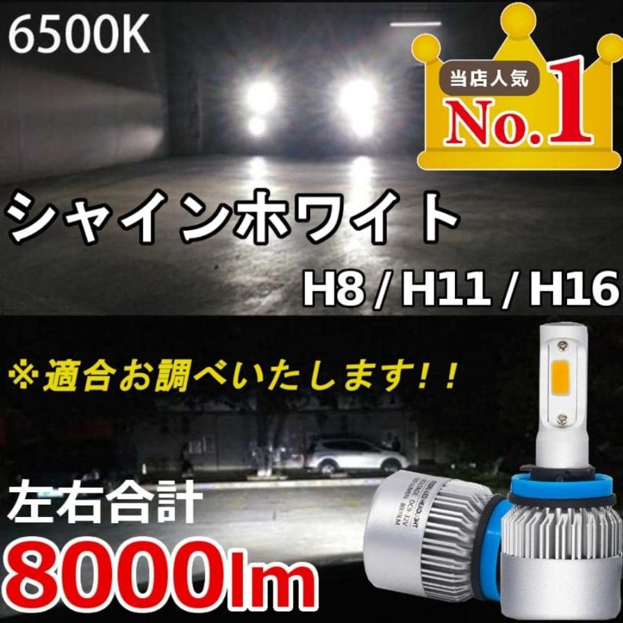 オデッセイ RB1/2 H15.10〜H18.3 AFS装着車 フォグランプ LEDキット H8/H11/H16 シャインホワイト 6500k 8000lm オールインワン ...