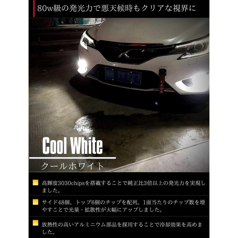 クラウンマジェスタ 170系 UZS/JZS17 クールホワイト LEDフォグランプ HB4 9006 80w相当 超高輝度 3030チップ 2本セット (ネコポス配送 ...