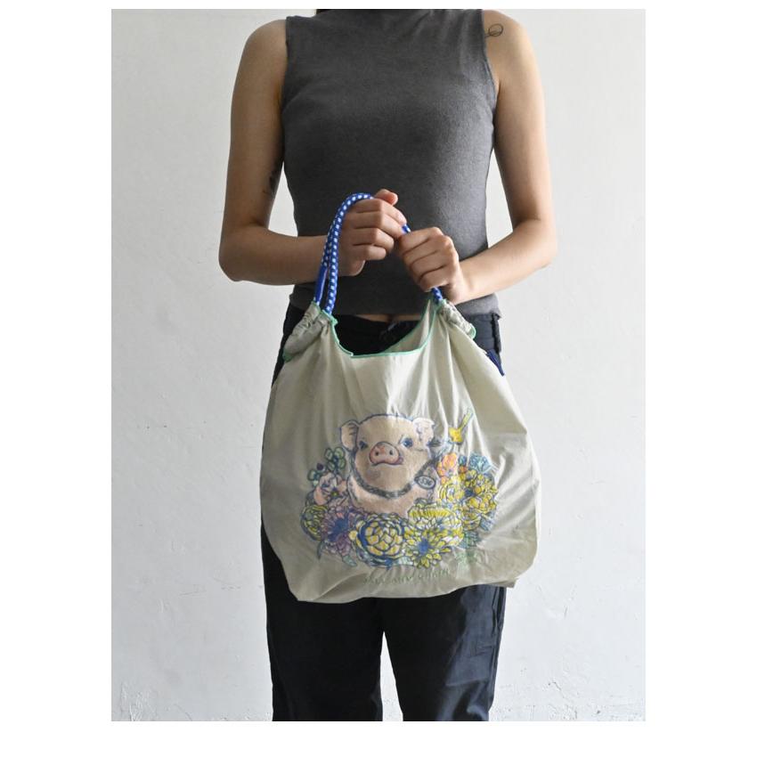 Ball＆Chain 送料無料 ボールアンドチェーン 正規品 D.PIG.536 Mサイズ D[di:] Mai Kuwahara コラボ商品 バッグ エコバッグ トートバッグ 刺繍 ギフト ...