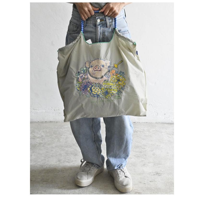 Ball＆Chain 送料無料 ボールアンドチェーン 正規品 D.PIG.536 Lサイズ D[di:] Mai Kuwahara コラボ商品 バッグ エコバッグ トートバッグ 刺繍 ギフト ...