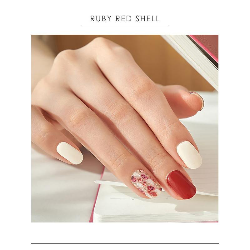 EDGEU エッジユー 通販 RUBY RED SHELL ネイル ジェルネイル ネイルシール セルフネイル ネイルステッカー おうちネイル ...