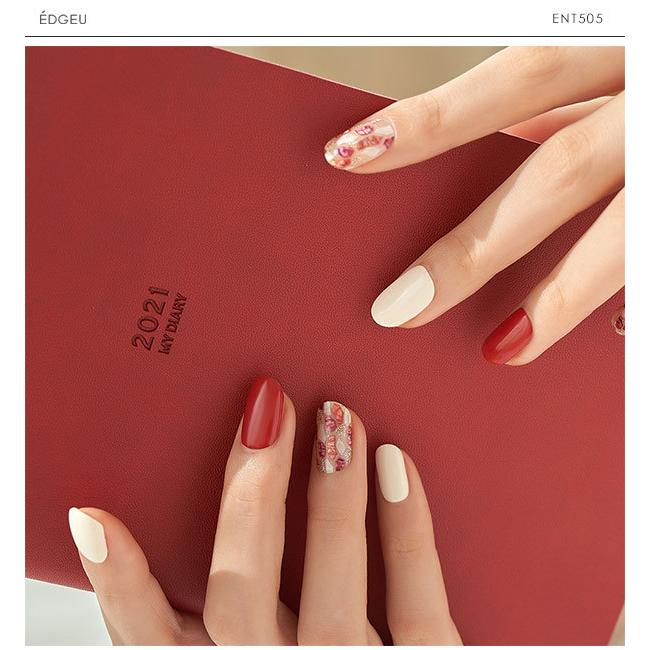 EDGEU エッジユー 通販 RUBY RED SHELL ネイル ジェルネイル ネイルシール セルフネイル ネイルステッカー おうちネイル ...