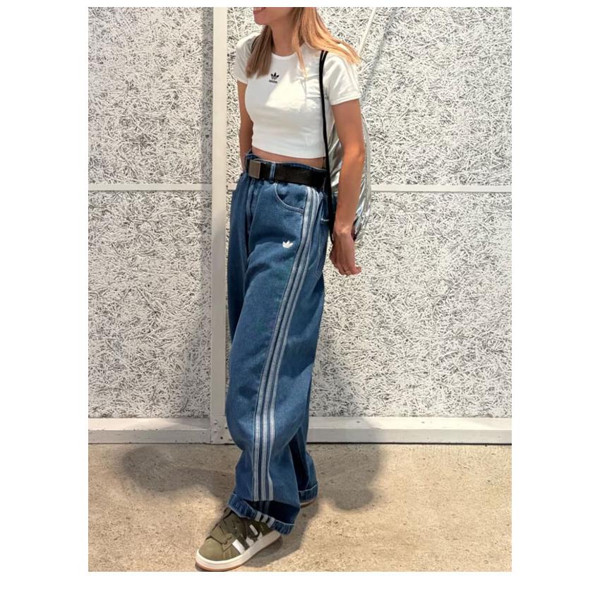 adidas Originals アディダスオリジナルス originals アディカラー デニム スリーストライプス トラックパンツ ...