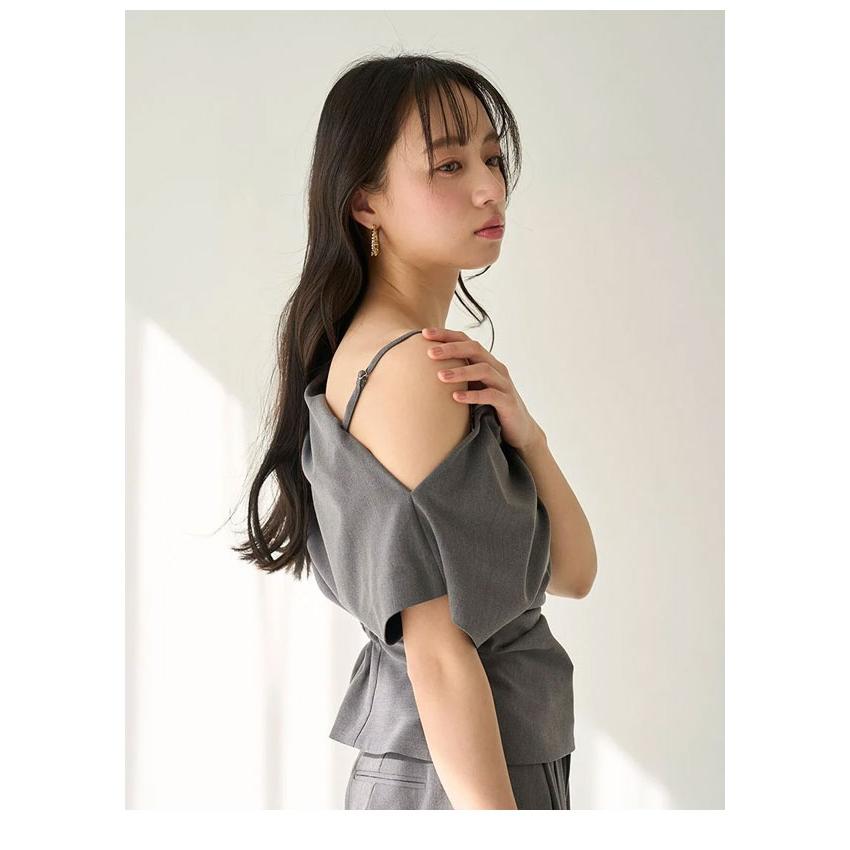 SNIDEL 新作10%OFF スナイデル トップス 25春夏 オフショルドレープブラウス 半袖 ミドル丈 swfb254051 : select shop DOUBLE HEART - 通販 ...