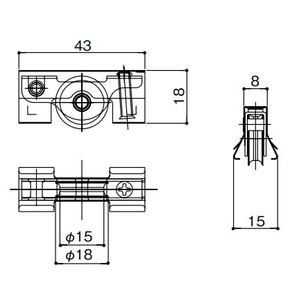 マツ六 はめ込戸車 8DU型 段付框タイプ 8DU-丸 1個 耐荷重15kg(2個使い)【代引き不可】 : 道具ひろば Yahoo!店 ...