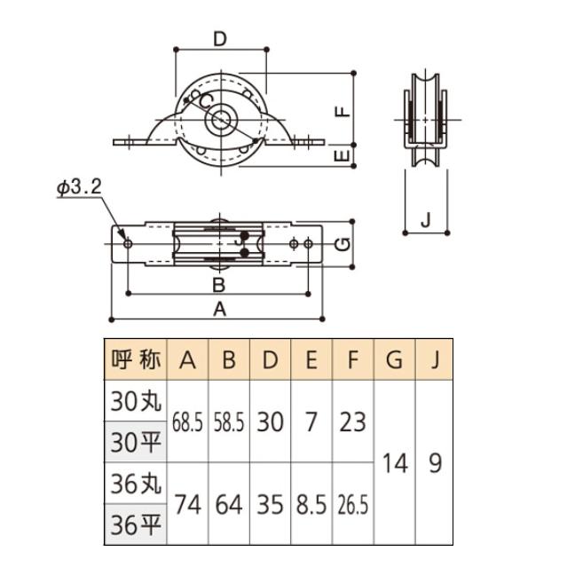 ウレタン戸車 丸型 30mm 30丸 戸車 バリアフリー マツ六【代引き不可】 : 084-0462 : 道具ひろば Yahoo!店 - 通販 - Yahoo!ショッピング