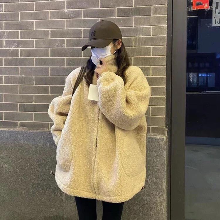 ジャケット 軽量 ブルゾン ボア もこもこ フリース 防寒 アウター 裏起毛 ふわふわ 厚手 暖かい ジップアップ 大きいサイズ ハイネッ ...