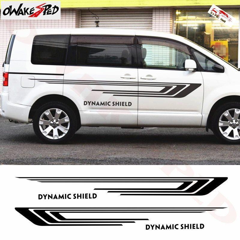 優品√三菱 デリカ D5 L400 ドア サイド ステッカー ビニール デカール スポーツ スタイリング ストライプ アクセサリー カスタム : yy1029dplj ...