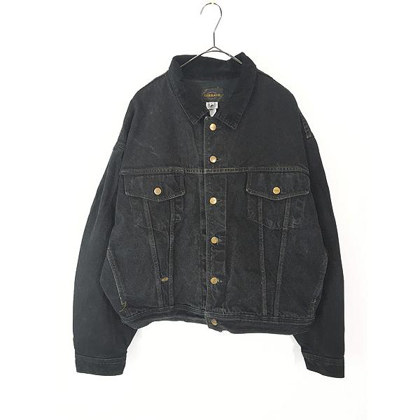 レディース 古着 80s MARITHE FRANCOIS GIRBAUD 襟コーデュロイ ブラック デニム ジャケット Gジャン L : 古着屋ドラセナYahoo!ショップ - 通販 ...