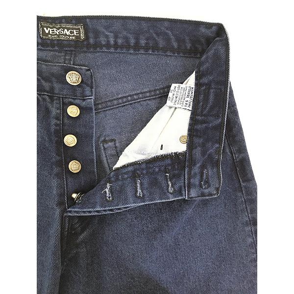 レディース 古着 90s Italy製 Versace ヴェルサーチ 濃紺 デニム レディース 古着 90s Italy製 Versace ヴェルサーチ 濃紺 デニム