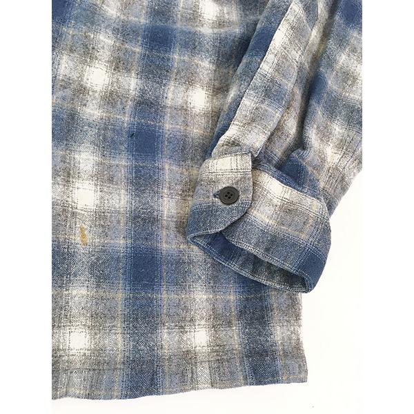 古着 00s Pendleton ブルー オンブレ シャドー チェック 開襟 ボックス ウール シャツ M : 古着屋ドラセナYahoo!ショップ - 通販 - Yahoo!ショッピング