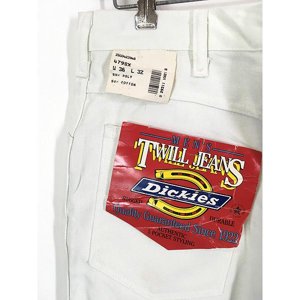 「Deadstock」 古着 70-80s USA製 Dickies 5ポケット ホワイト コットンツイル ワーク パンツ ストレート W35 L32 : 古着屋ドラセナYahoo!ショップ ...