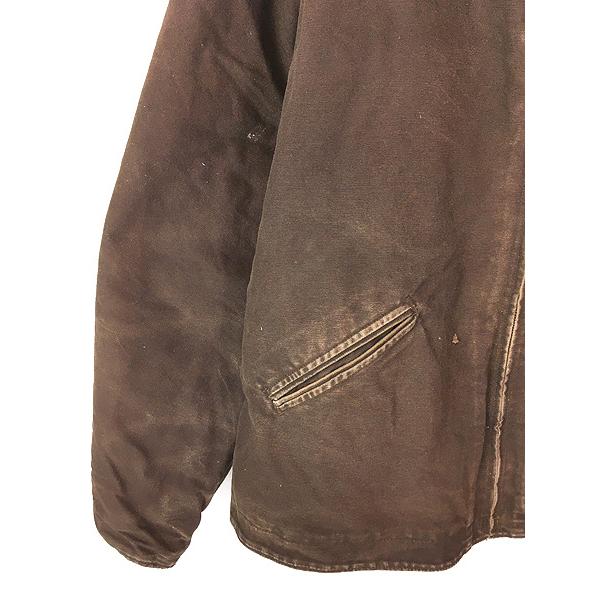 古着 Carhartt 裏ボア ダークブラウン ダック デトロイト ジャケット