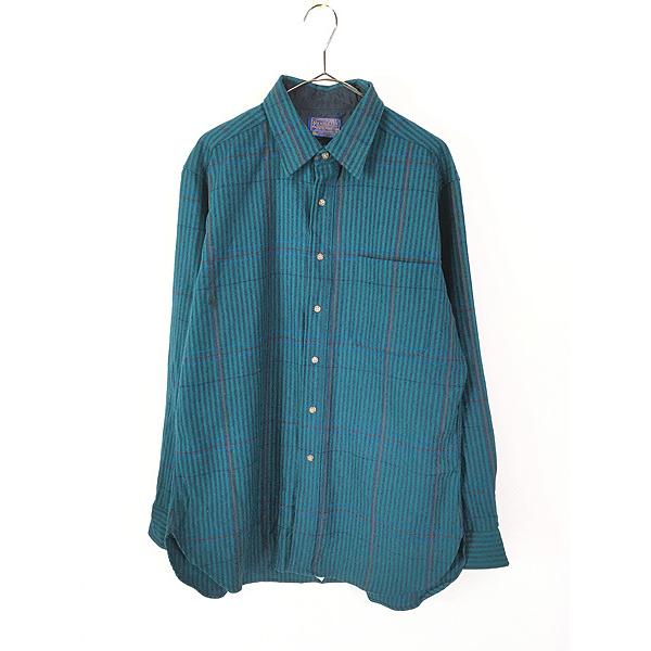 古着 80s USA製 Pendleton ビビッド チェック ウール シャツ L : 24de19e : 古着屋ドラセナYahoo!ショップ - 通販 - Yahoo!ショッピング