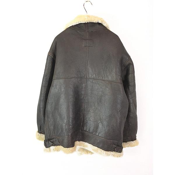 古着 80s USA製 AVIATION US ARMY STYLE Type B-3 リアルムートン シープスキン フライト ジャケット ...
