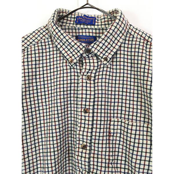 古着 90s Sir Pendleton ホワイト タータン チェック BD ライト ウール シャツ XXL : 古着屋ドラセナYahoo!ショップ - 通販 - Yahoo!ショッピング