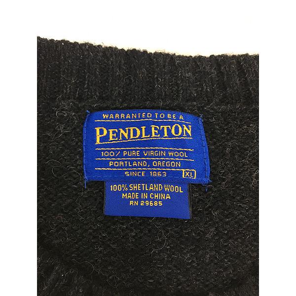 古着 90s Pendleton 無地 ソリッド ローゲージ シェットランド ウール ニット セーター 黒 XL : 古着屋ドラセナYahoo!ショップ - 通販 - Yahoo!ショッピング