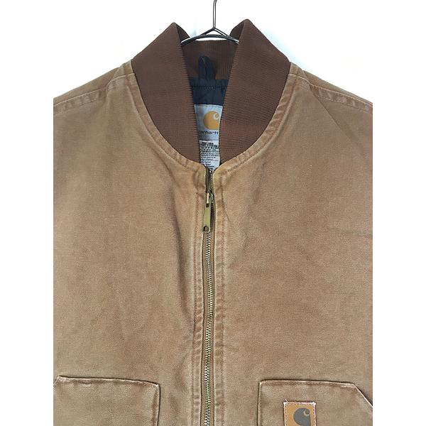 古着 Carhartt ブラウン ダック 首リブ パデット ベスト L : 古着屋ドラセナYahoo!ショップ - 通販 - Yahoo!ショッピング