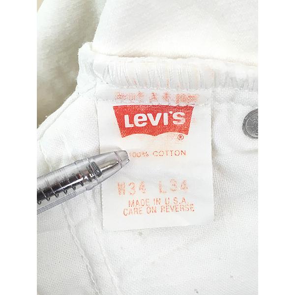 古着 90s USA製 Levi's 550-0251 ホワイト デニム パンツ ジーンズ