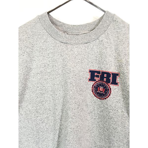 古着 90s USA製 FBI アメリカ 連邦捜査局 ワンポイント 霜降り Tシャツ XL : 古着屋ドラセナYahoo!ショップ - 通販 - Yahoo!ショッピング