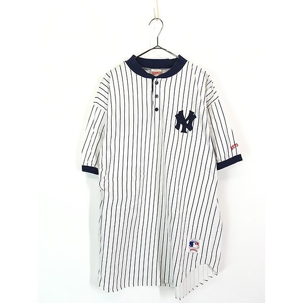 古着 90s MLB NY Yankees ヤンキース ストライプ ヘンリーネック リンガー Tシャツ XL : 古着屋ドラセナYahoo!ショップ - 通販 - Yahoo!ショッピング