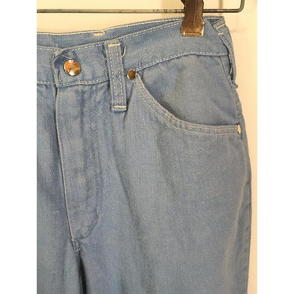 レディース 古着 70s Wrangler ライトブルー デニム フレア ブーツ