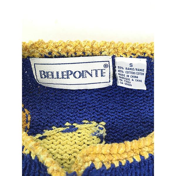レディース 古着 90s BELLE POINTE 花 ひまわり 麻 コットン レディース 古着 90s BELLE POINTE 花 ひまわり 麻 コットン