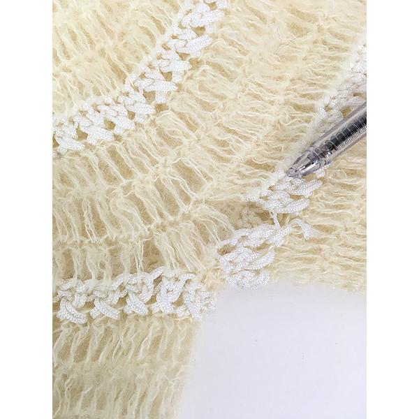 レディース 古着 60s Friendly 異素材 ハンドメイド モヘア ニット