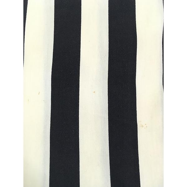 古着 40-50s USA製 Gold Smith マチ付 黒白 ストライプ バンドカラー