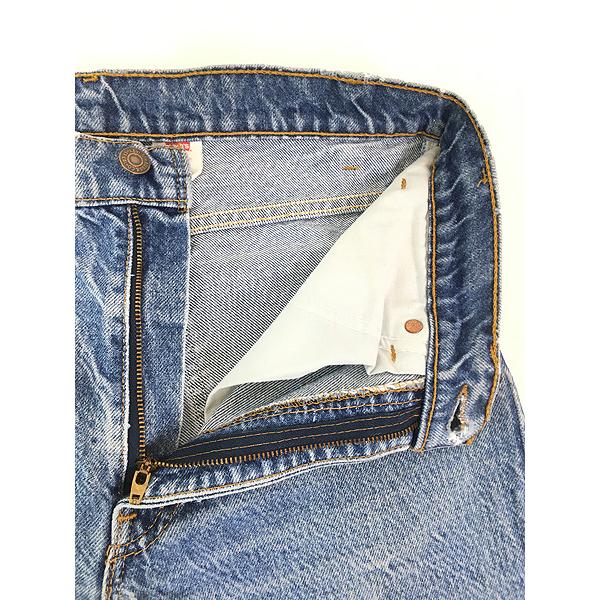 古着 90s USA製 Levi's 517-0215 ヒゲ ブルー デニム ブーツカット