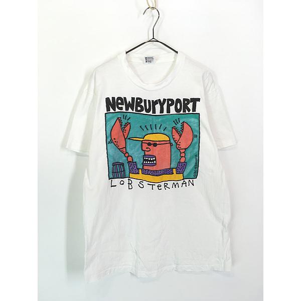 古着 90s USA製 BIG HED 「Newburyport Robsterman」 ロブスターマン ポップ アート Tシャツ L : 古着屋ドラセナYahoo!ショップ - 通販 ...