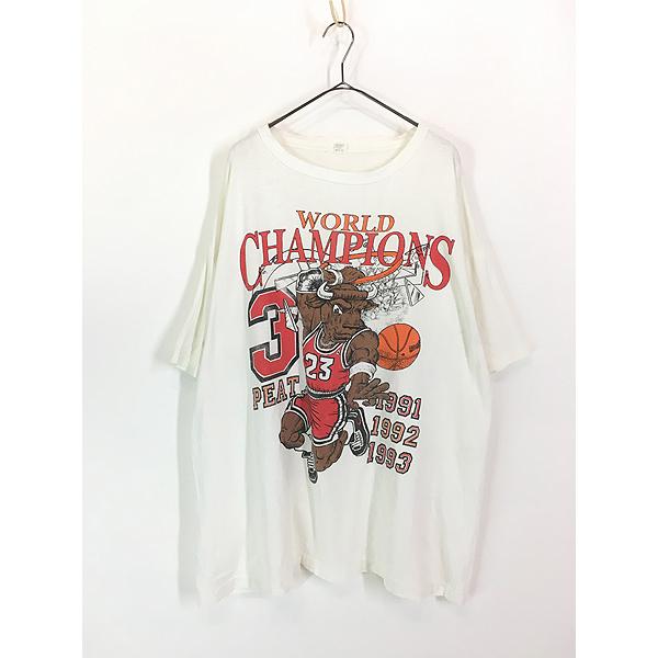 古着 90s NBA Chicago BULLS ブルズ 「3 PEAT」 3連覇 記念 Tシャツ XXL : 古着屋ドラセナYahoo!ショップ - 通販 - Yahoo!ショッピング