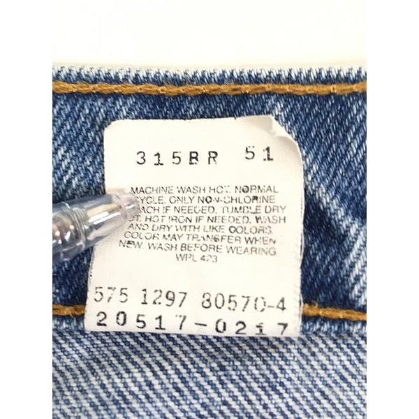 古着 90s USA製 Levi's 517-0217 ブルー デニム ブーツカット パンツ