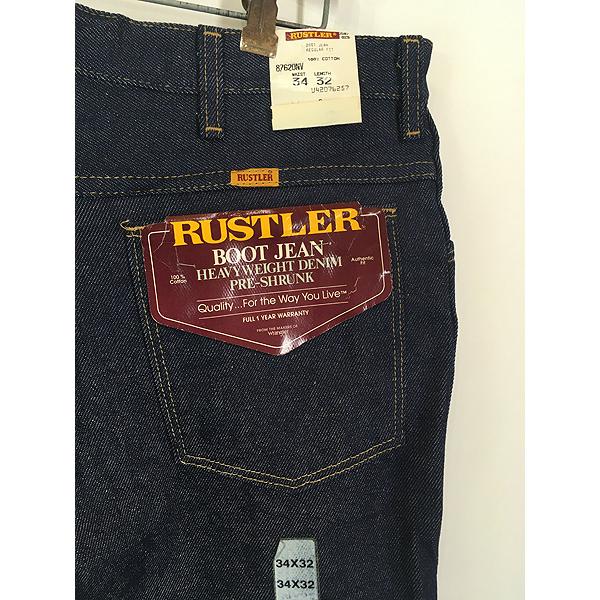 古着 Deadstock!! 90s RUSTLER 87620NV 真紺 ブルー デニム パンツ ジーンズ フレア ブーツカット W34 L33 : 古着屋ドラセナYahoo!ショップ ...