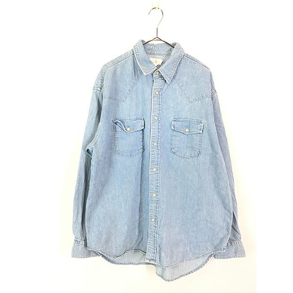 古着 90s J Crew ブルー デニム ウエスタン シャツ L : 古着屋ドラセナYahoo!ショップ - 通販 - Yahoo!ショッピング