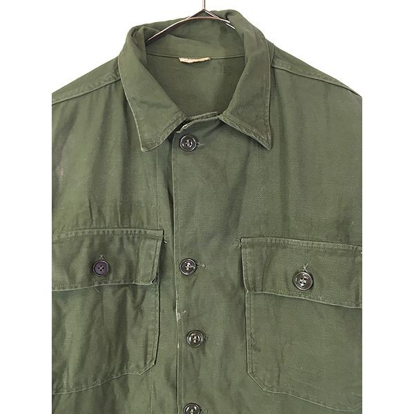 古着 60s 米軍 US 「1st 後期」 100% コットン サテン ミリタリー ユーティリティー ファティーグ シャツ S : 古着屋ドラセナYahoo!ショップ - 通販 - Yahoo ...