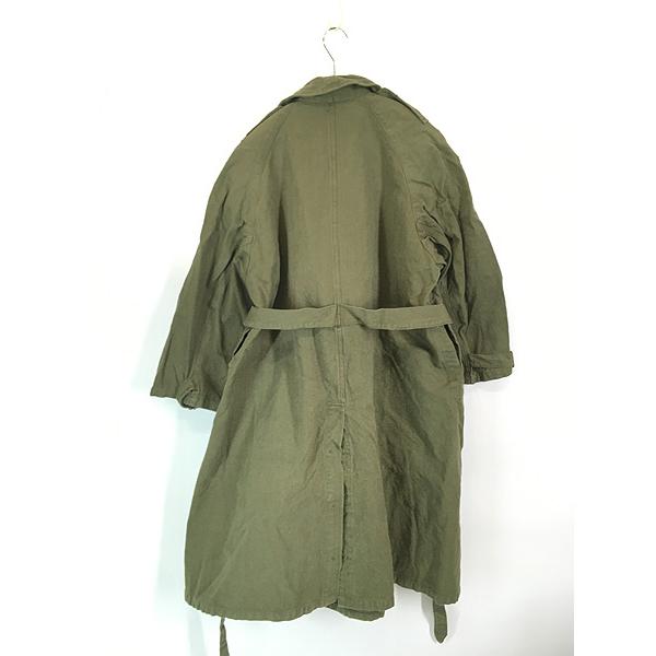古着 40s フランス軍 M35 ミリタリー コットン キャンバス モーター サイクル オーバー コート オリーブ 3 古着 40s フランス軍 M35 ミリタリー コットン キャンバス モーター