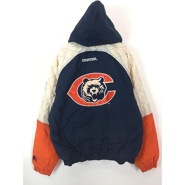 古着 90s STARTER NFL Chicago Bears ベアーズ パデット ジャケット