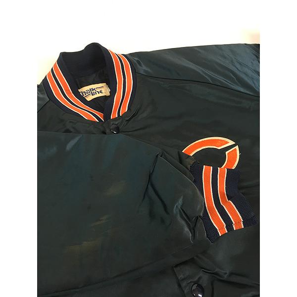 古着 80s STARTER NFL Chicago Bears ベアーズ 光沢 サテン スタジャン