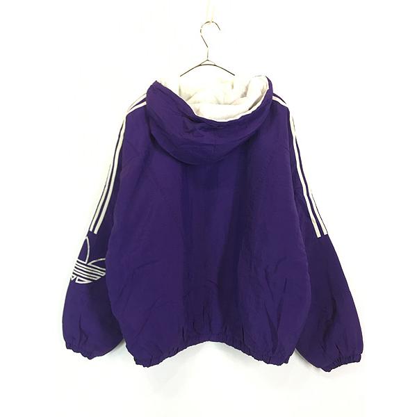 古着 80s adidas BIG ロゴ & トレフォイル パデット フーデッド