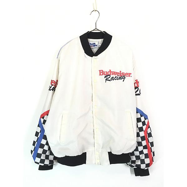 古着 90s USA製 Budweiser バドワイザー レーシング フォト ナイロン スタジャン ジャケット XL : 古着屋ドラセナYahoo!ショップ - 通販 - Yahoo!ショッピング