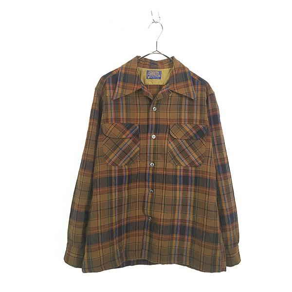古着 60-70s Pendleton レトロ チェック 開襟 ボックス ウール シャツ M : 24oc25s : 古着屋ドラセナYahoo!ショップ - 通販 - Yahoo!ショッピング