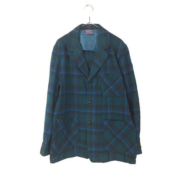 古着 70s Pendleton 好配色 ブルー チェック ウール テーラード ジャケット M : 24oc25za : 古着屋ドラセナYahoo!ショップ - 通販 - Yahoo!ショッピング