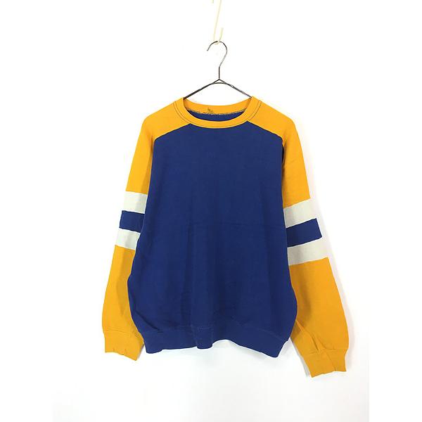 古着 70-80s 3tone フリーダム スリーブ スウェット トレーナー XL位 : 古着屋ドラセナYahoo!ショップ - 通販 - Yahoo!ショッピング