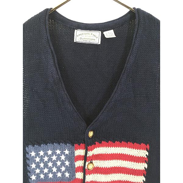 古着 90s American Eagle 星条旗 フラッグ パターン ラミー コットン
